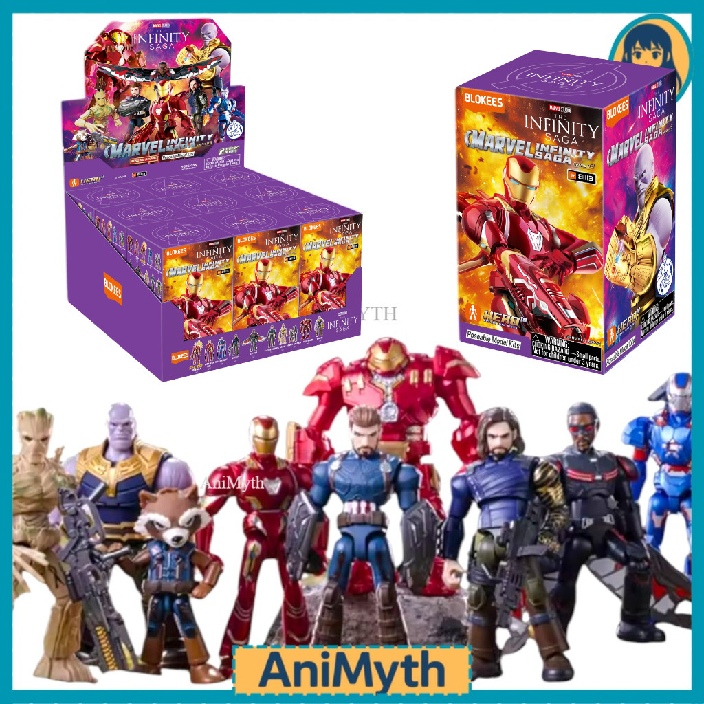 Jual Blokees Marvel Infinity Saga GV-3 Blind Box Action Figure Iron Man ...