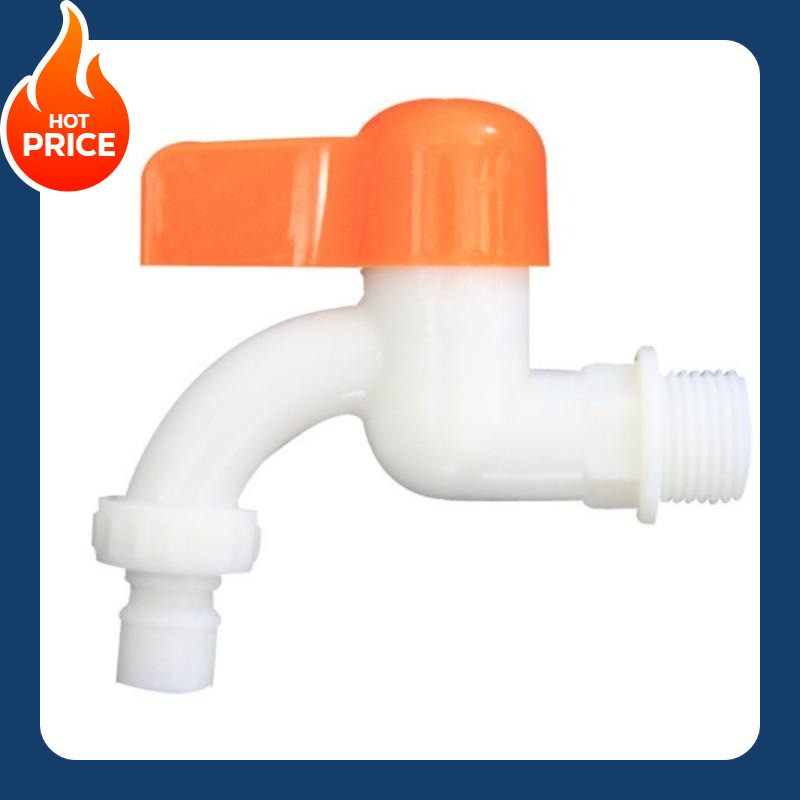 Jual KRAN AIR PLASTIK KRAN AIR PVC KRAN TEMBOK KRAN WUDHU 1/2 INCH ...