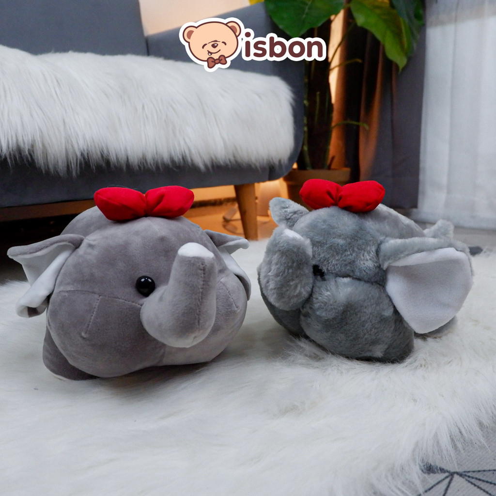 Jual ISTANA BONEKA Gajah Bulat Memakai Pita Merah Gendut Mainan Anak ...
