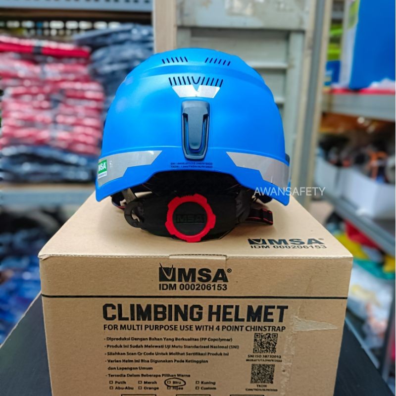 Jual HELM CLIMBING MSA ORIGINAL SNI WARNA BIRU / HELM PANJAT TEBING ...