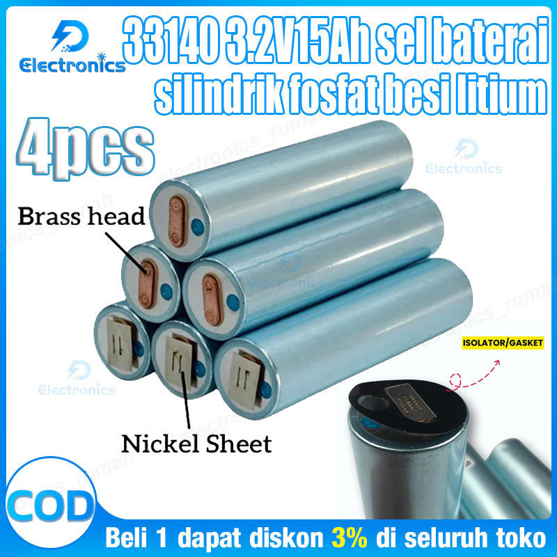 Jual Baterai Cell Lifepo4 Cilindrical 33140 3.2V 15Ah NEW/Baterai ...