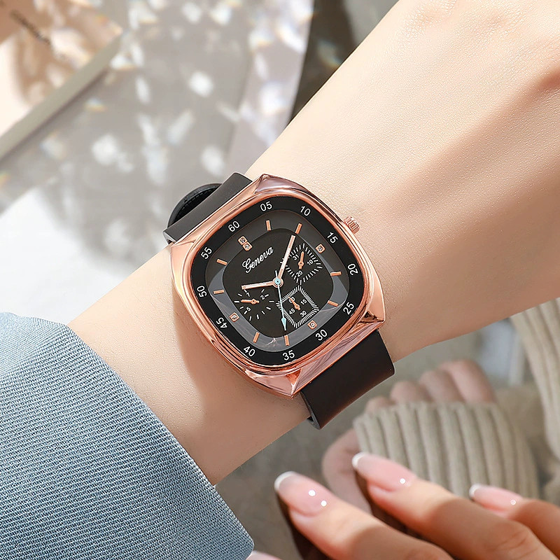 Jual Jam Tangan Keren 2025, Desain Kotak, Tahan Air, Tampilan Besar ...