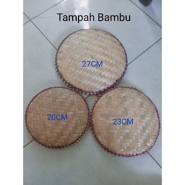 Jual Tampah Bambu Mini Tempat Tumpeng Mini Piring Saji Lalapan Jajanan ...