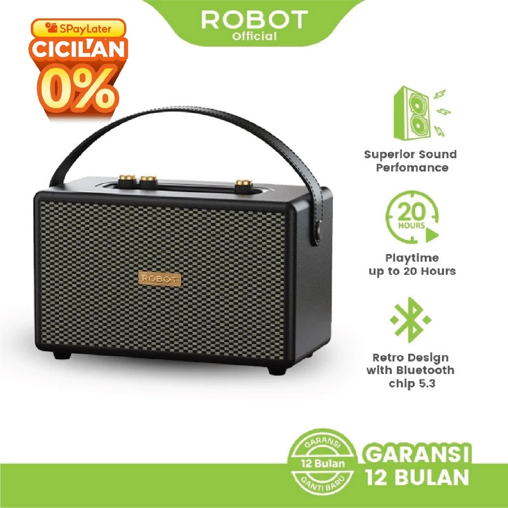 Jual ROBOT Speaker Bluetooth Retro Vintage Bluetooth 5.3 Speaker Musik ...