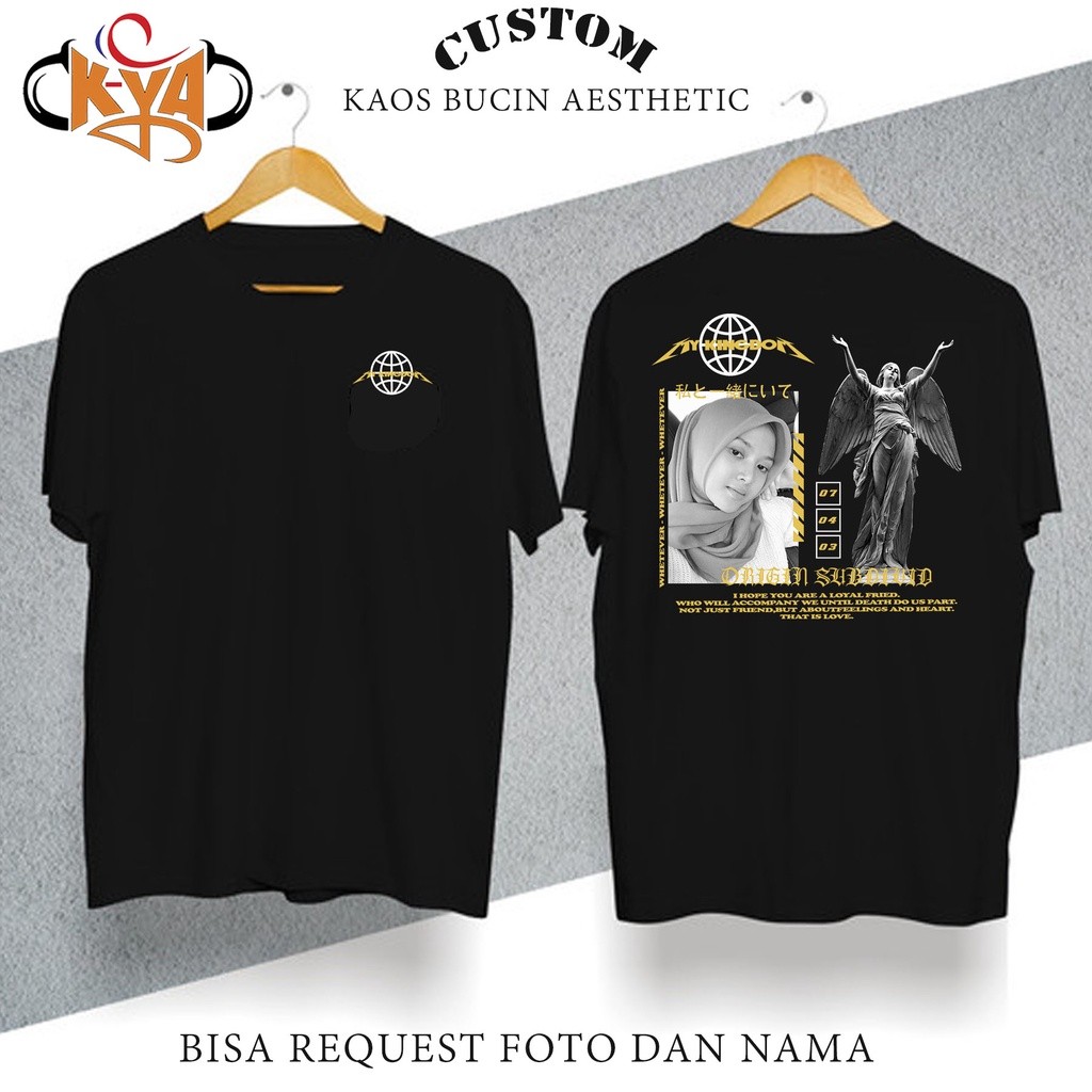 Jual K - YAA - KAOS BAJU CUSTOM FOTO AESTHETIC STREETWEAR GRATIS DESAIN ...