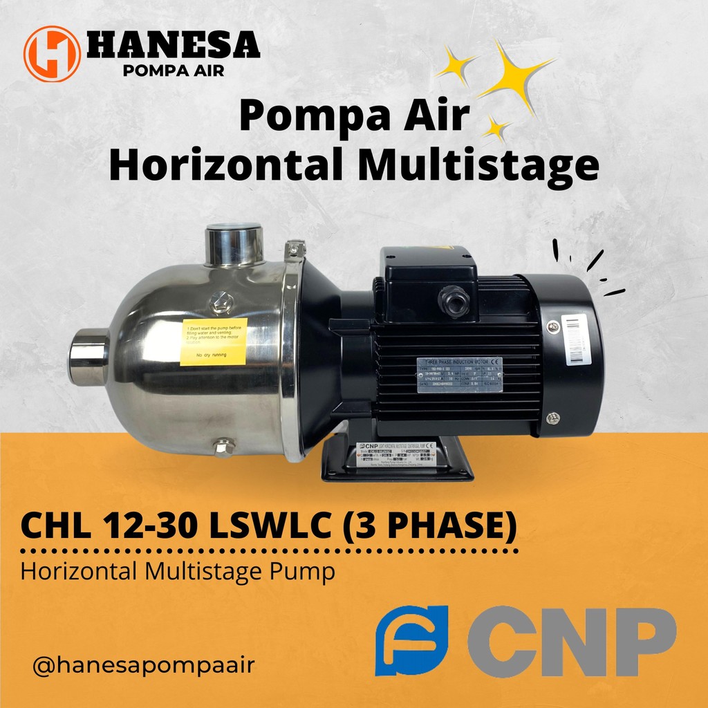 Jual CNP CHL 12-30 LSWSC (3 PHASE) Pompa Air Horizontal Multistage ...