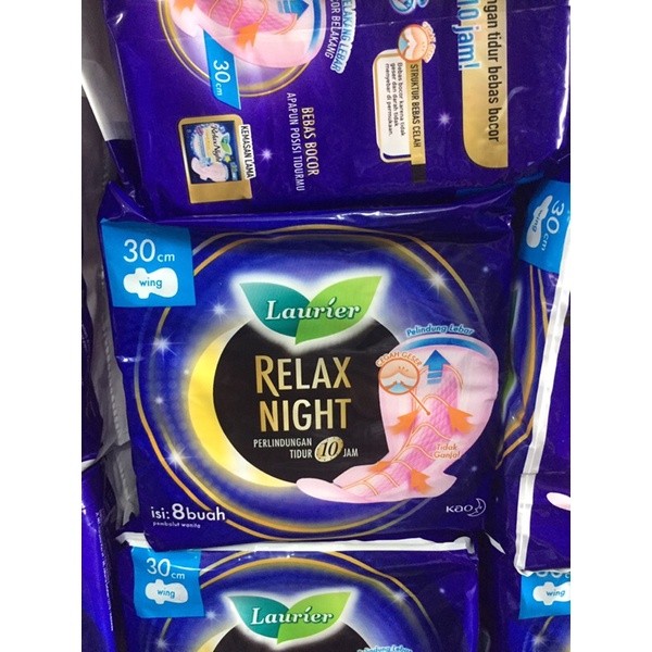 Jual Laurier relax night wing 30 cm isi 8 | Shopee Indonesia
