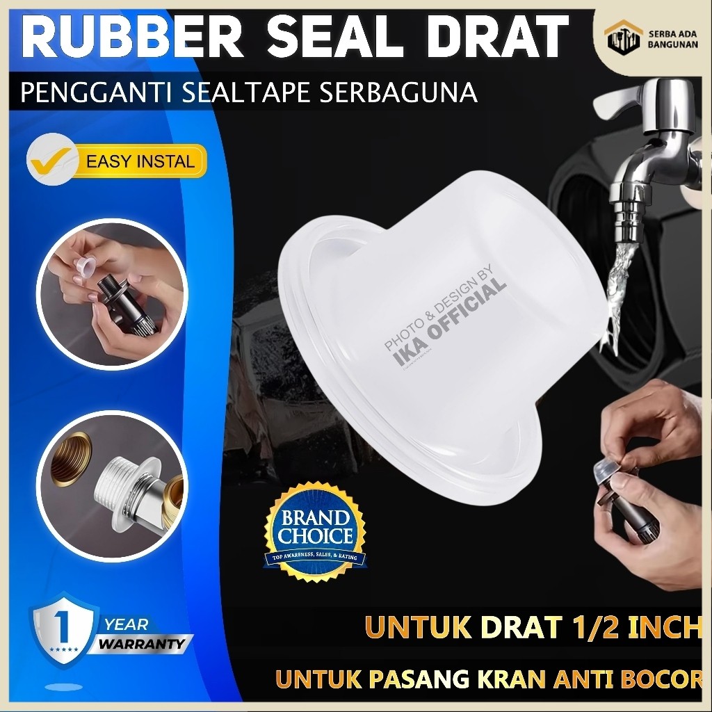 Jual Karet silikon penganti sealtape ukuran 1/2 inch / karet sealtape ...