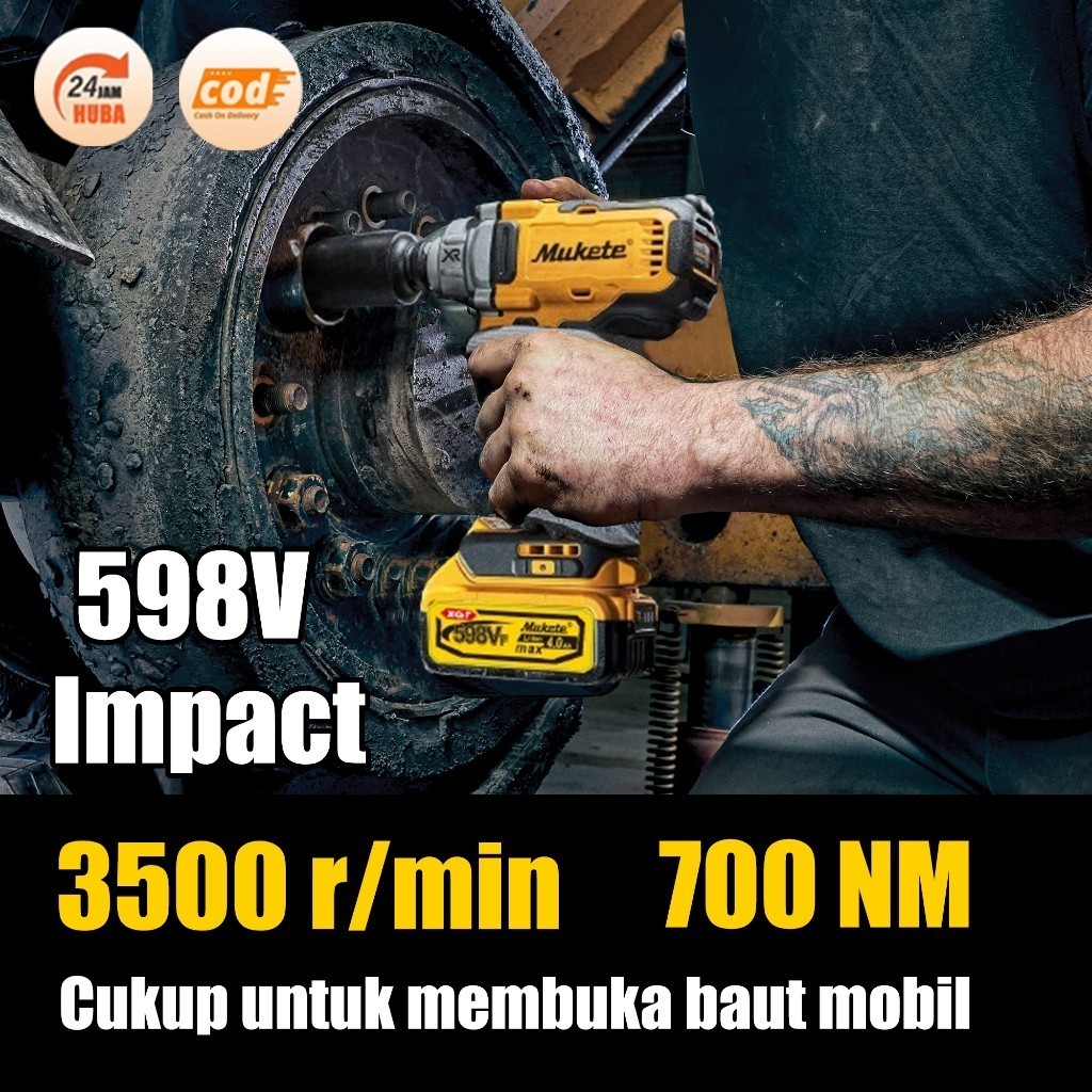 Jual 398V/598V impact wrench mesin impact cordless impact wrench impact ...