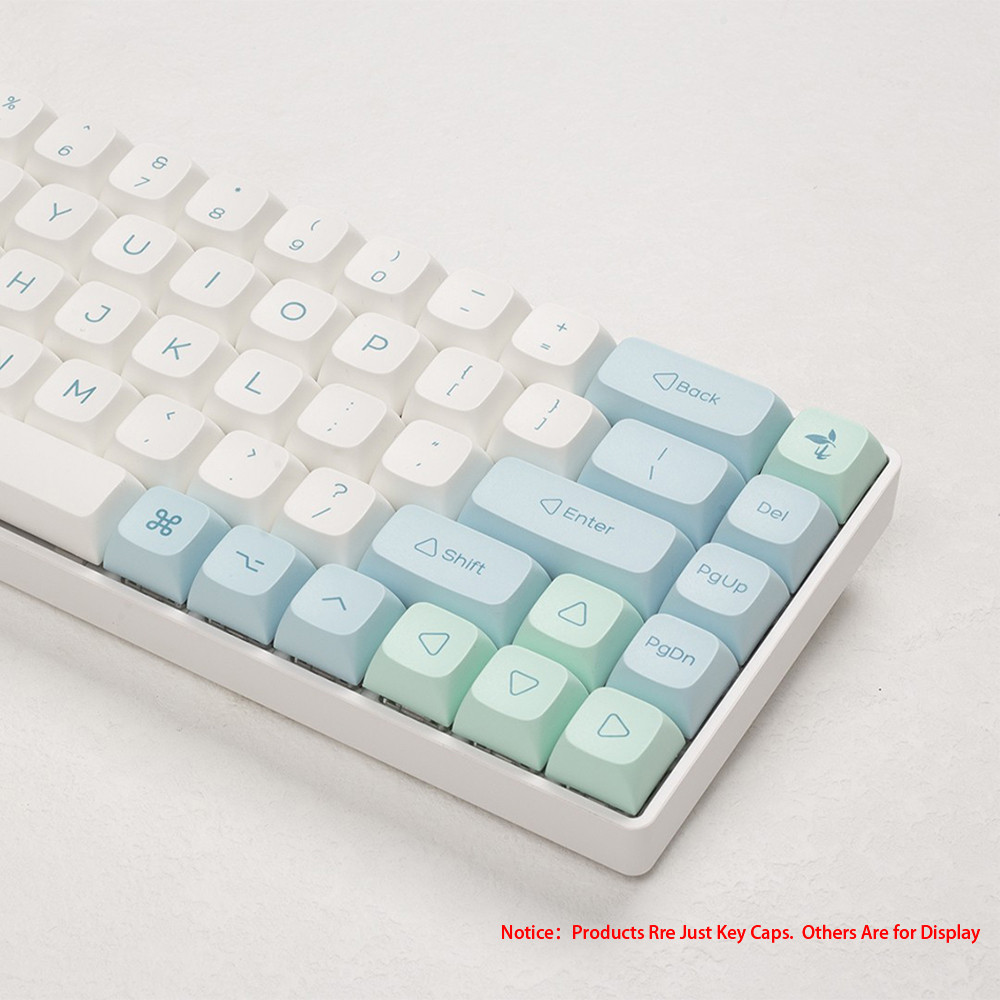 Jual 135 keys Ice Crystal Mint Keycaps Profile XDA PBT Dye-Sub Key Cap ...