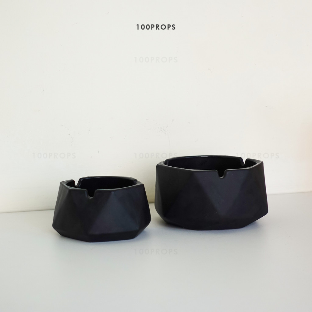 Jual Argel Ashtray Set – Asbak Keramik Hitam Minimalis Estetik | Modern ...