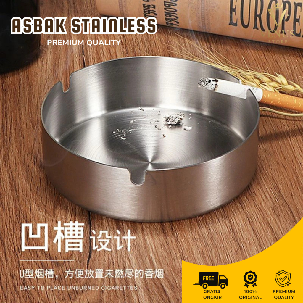 Jual Asbak Stainless Steel Tebal Modern Cafe Style | Shopee Indonesia