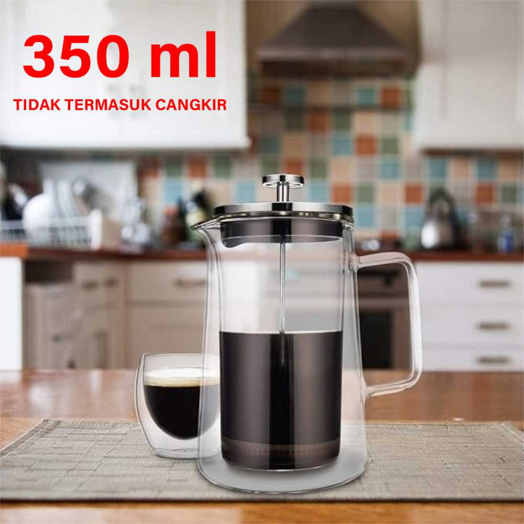 Jual Pembuat Kopi French Press Double Wall Glass Coffee Pot - BD630 ...