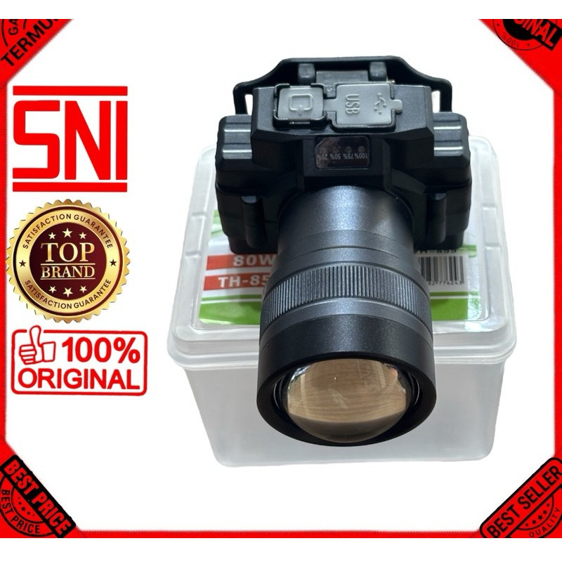Jual Torch Senter Kepala Zoom Laser 80w Jarak Jauh LED 3 Mode Cahaya | Shopee Indonesia