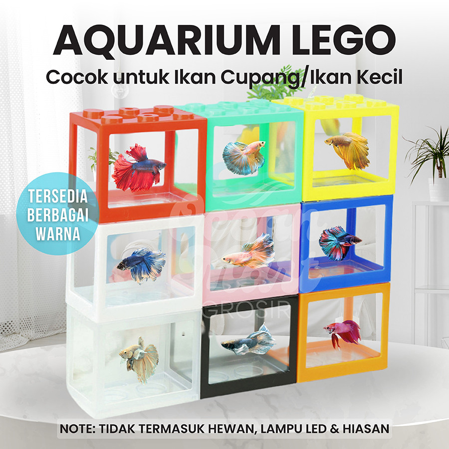 Jual Mini Tank Soliter Akrilik Lego Susun Aquarium Tempat Kandang Kecil ...
