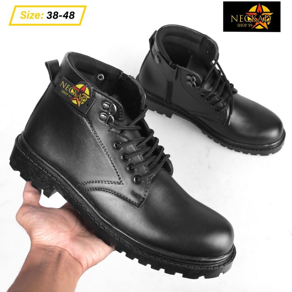 Jual A86 Sepatu Pdh Pria Tali + Resleting Dinas Kerja Security Kantor ...