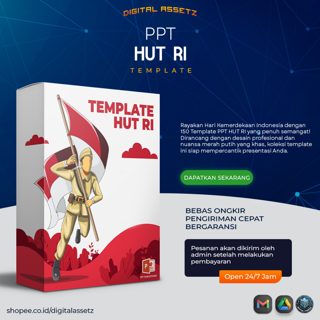 Jual 150 Template PPT HUT RI - Rayakan Hari Kemerdekaan Indonesia ...