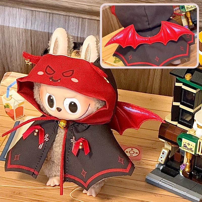 Jual Labubu Clothes Devil Vampire Cloak For 15/17cm V1 V2 V3 Plush Idol ...