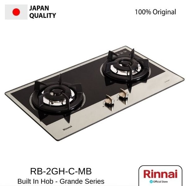 Jual Rinnai Kompor Tanam - RB-2-GHC-MB Build In Hob 2 Tungku Glass | Shopee Indonesia