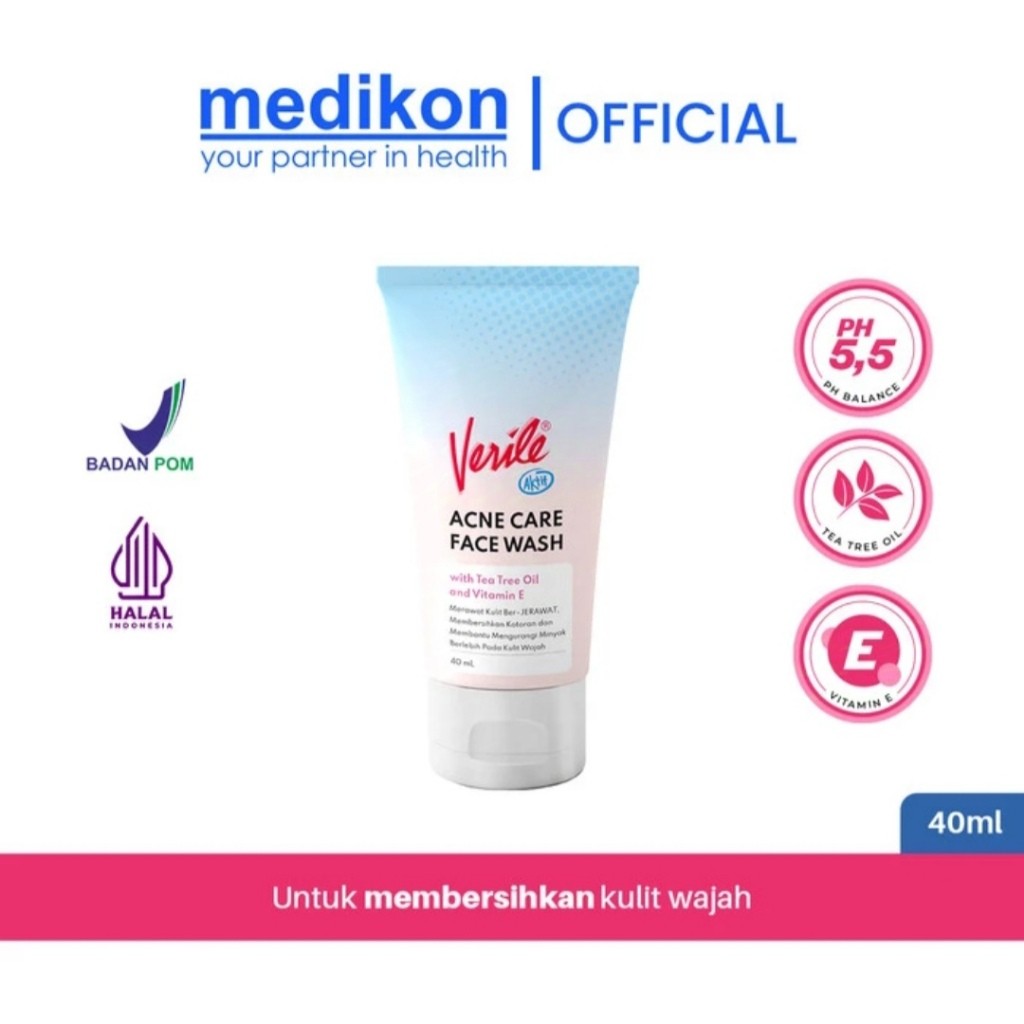 Jual Verile Acne Care Face Wash 40ml | Shopee Indonesia