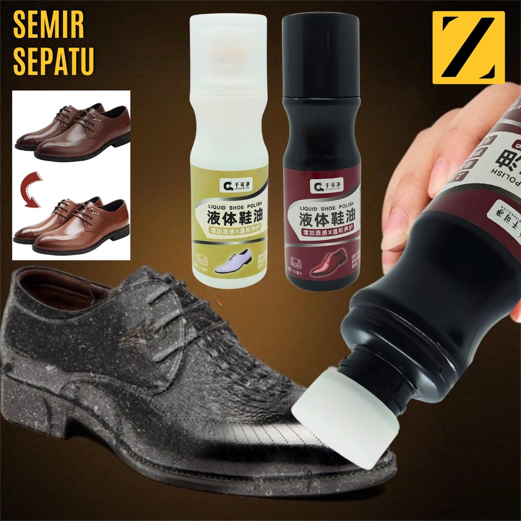 Jual Semir Sepatu Cair Coklat Netral 100ml Perawatan Sepatu Pria Wanita ...