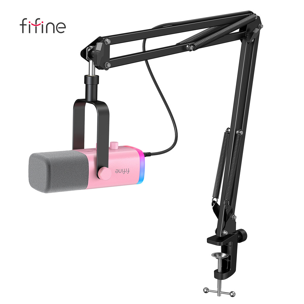Jual FIFINE Gaming USB/XLR Dynamic Microphone Kit with Gain Knob/RGB ...