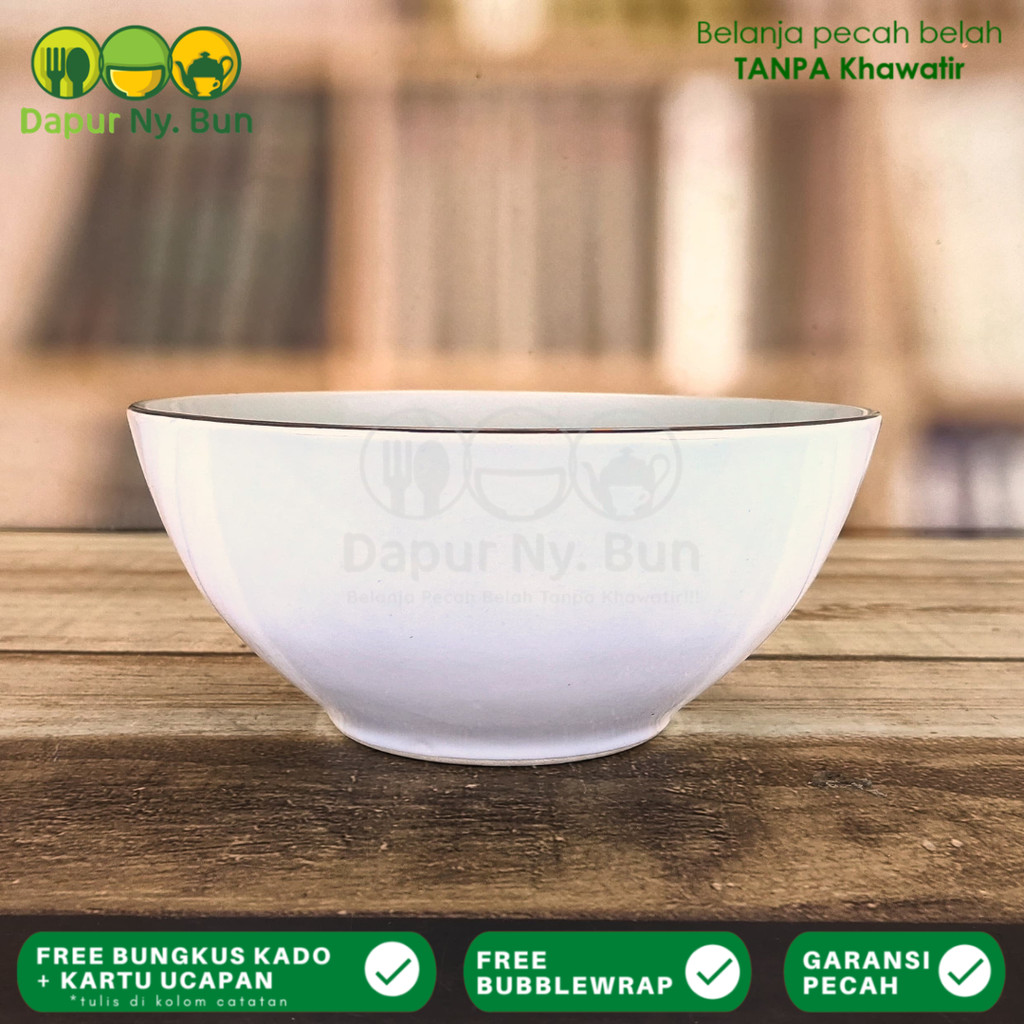 Jual Piring Cekung - Mangkok Keramik SATU LIST Emas - Piring & Mangkok ...