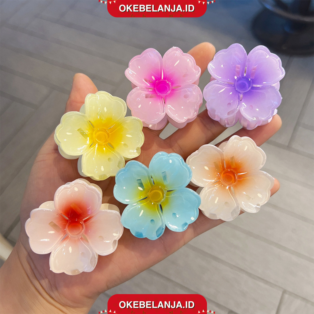 Jual OKEBELANJA Jedai Jepitan Rambut Motif Bunga 4 CM Korea Style ...