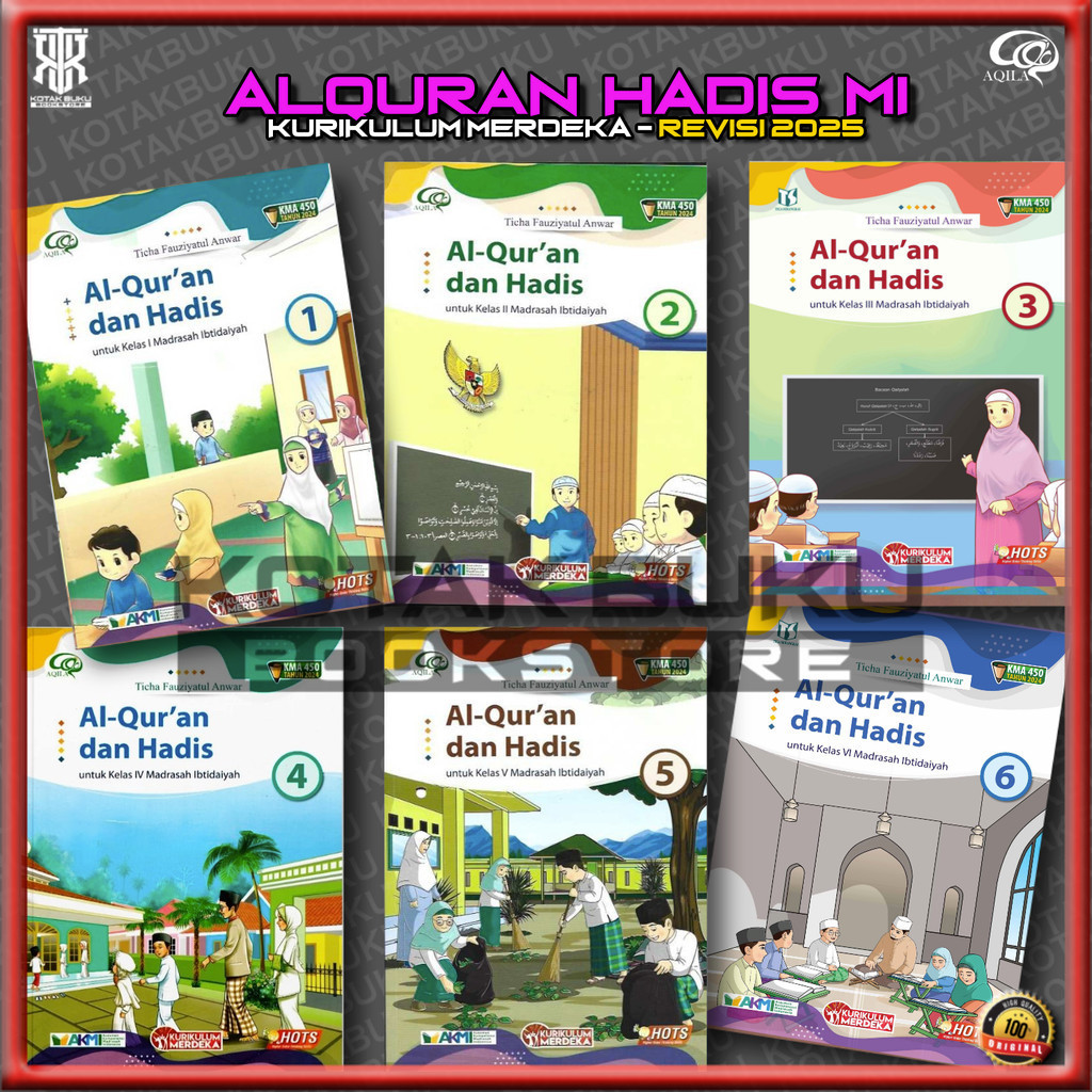 Jual Buku Alquran Hadis Kelas 1 2 3 4 5 6 MI Kurikulum Merdeka / Qurdis MI / KMA 450 | Shopee ...