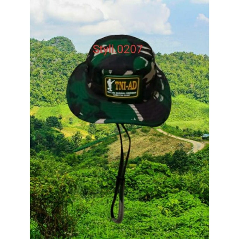 Jual TOPI RIMBA VELBED kawat TNI ad CO | Shopee Indonesia