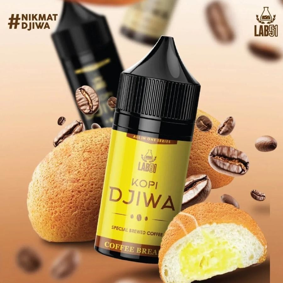 Jual KOPI DJIWA COFFEE BREAD PODS FRIENDLY 30ML 9MG BY LAB51 | Shopee ...