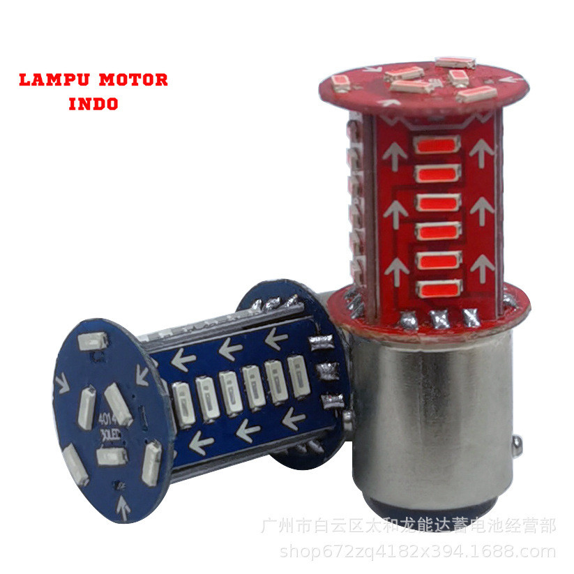 Jual Lampu Rem Running Kedip 30 LED 2 Kaki 1157 Universal 12V Motor ...