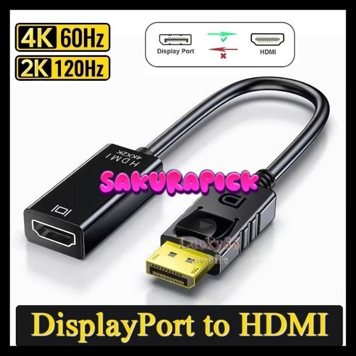 Jual Kabel Converter Display Port To HDTV Adapter DP ke HDMI Antarmuka ...