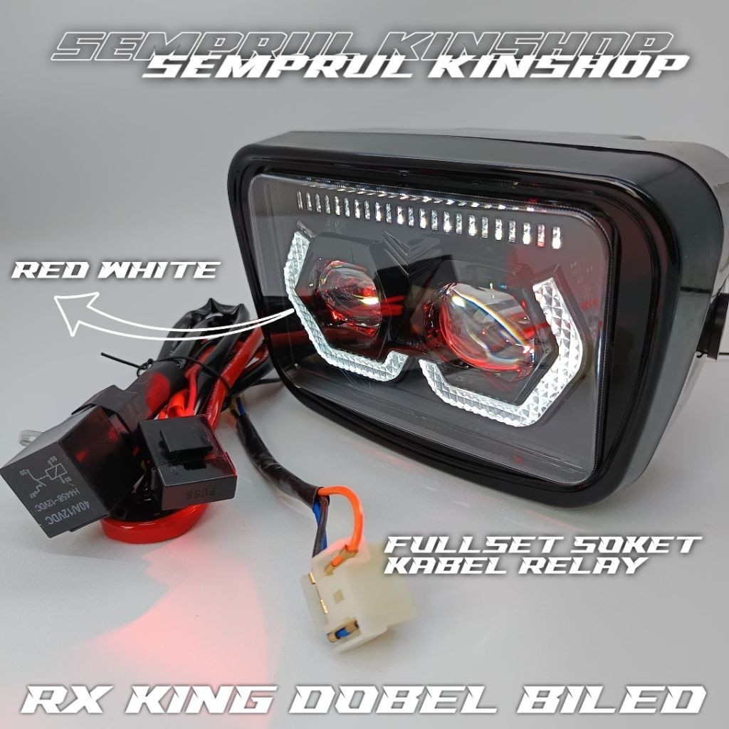 Jual Lampu Biled Rx king Oval 2 Mata Double Biled Projector Headlamp ...