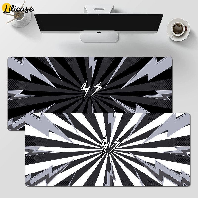 Jual Mousepad Gaming Deskmat Keyboard Pad Anti Slip Besar Black White ...