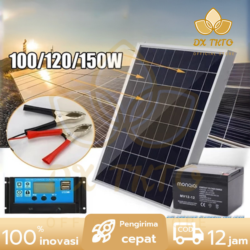 Jual Lampu tenaga surya 【HOT SALE】Solar Panel 100W Panel Surya Solar ...
