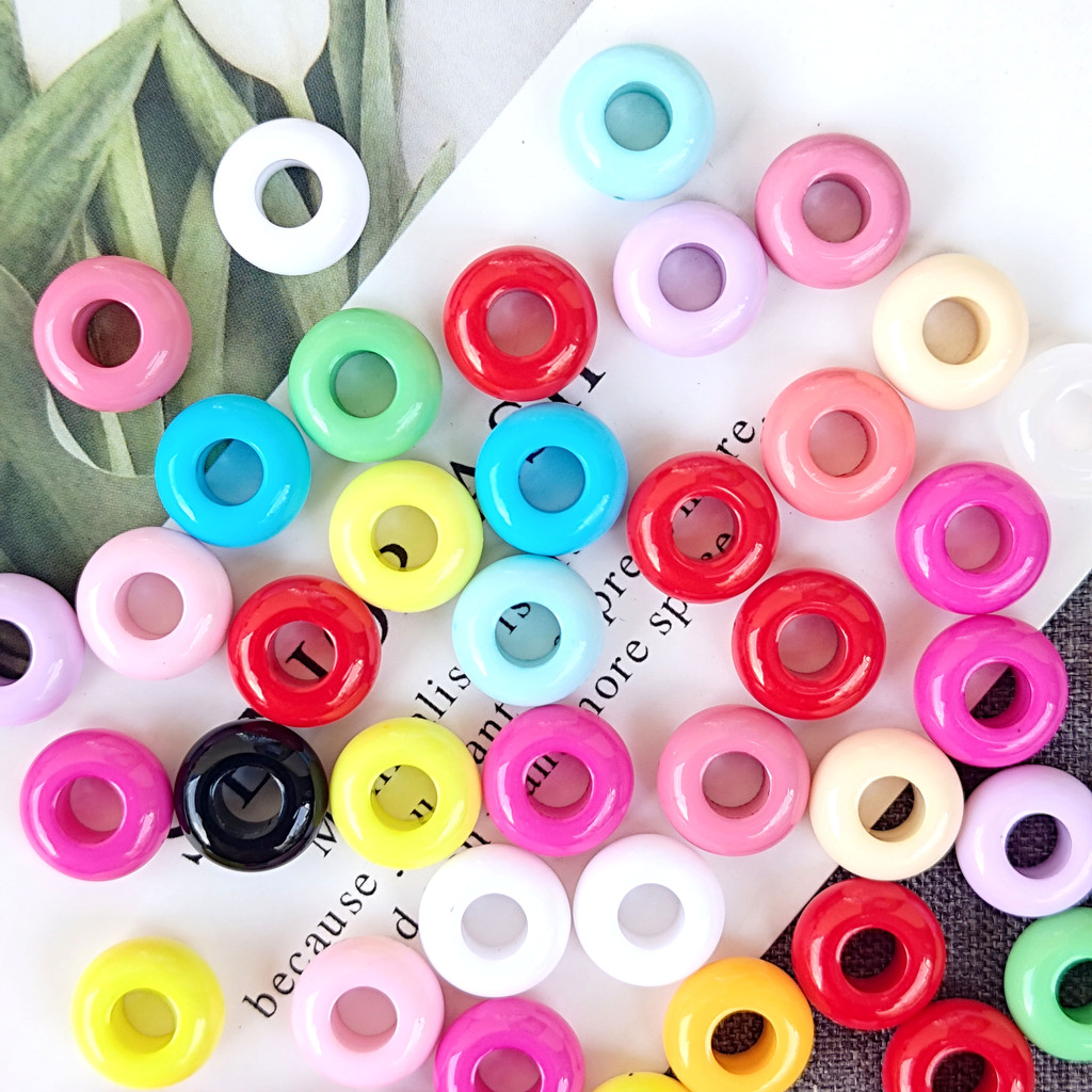 Jual 25 gr Manik-manik Akrilik Pop Color - Donat Polos | Shopee Indonesia