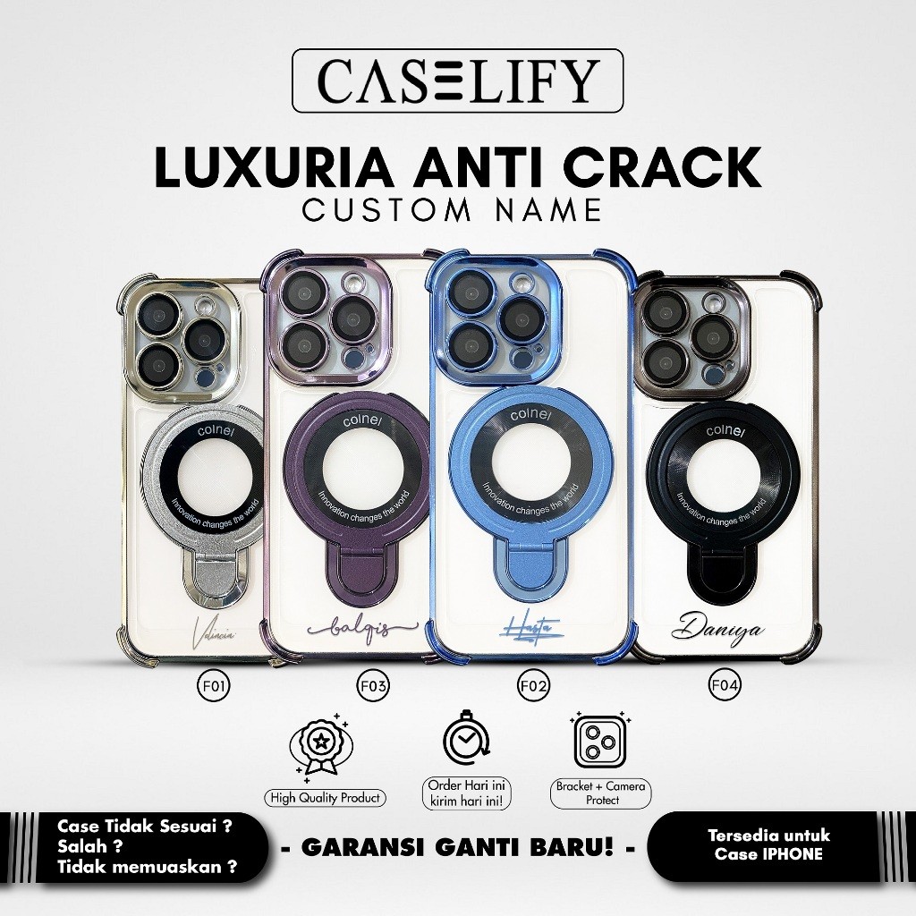 Jual CASELIFY custom name case luxuria anticrack magsafe standing lens protector case iphone 11 ...