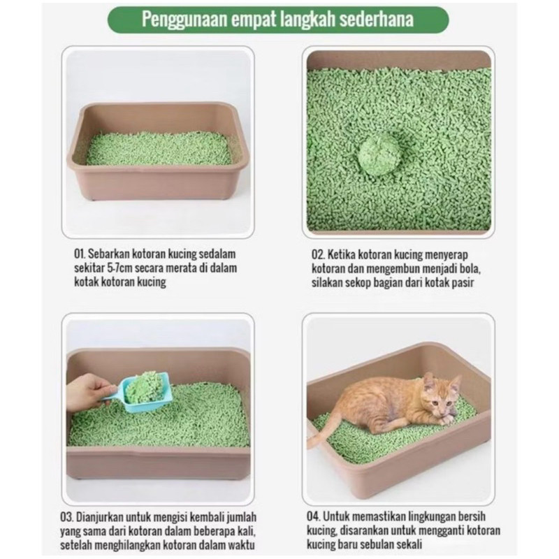 Jual Pasir Gumpal Kucing Organic 6 Liter Master Tofu Soya Cat Litter ...