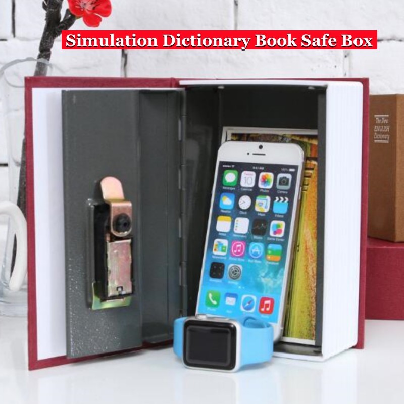 Jual Simulation Dictionary Book Safe Box Hidden Secret Safe Key Lock ...