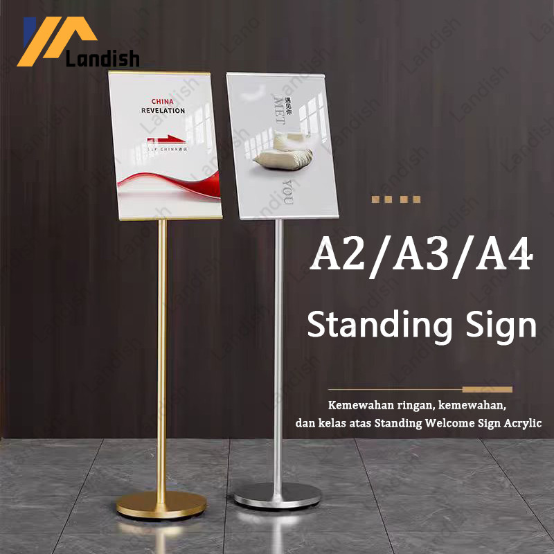 Jual Floor Standing / Standing Sign A2/A3/A4 bisa diputar Acrylic ...