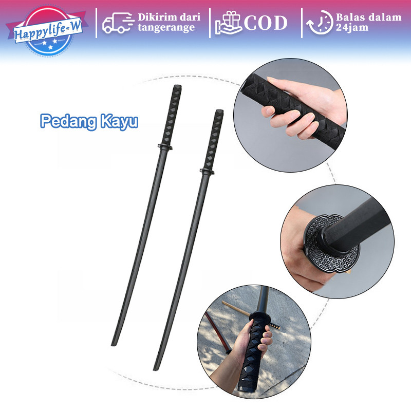 Jual Pedang Kayu Hitam Mainan Pedang Kayu Katana Bokken 1 Meter Alat ...