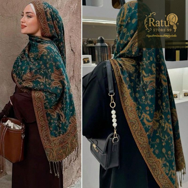 Jual (READY STOCK) Pashmina Cashmere Turkey 2 sisi premium quality ...