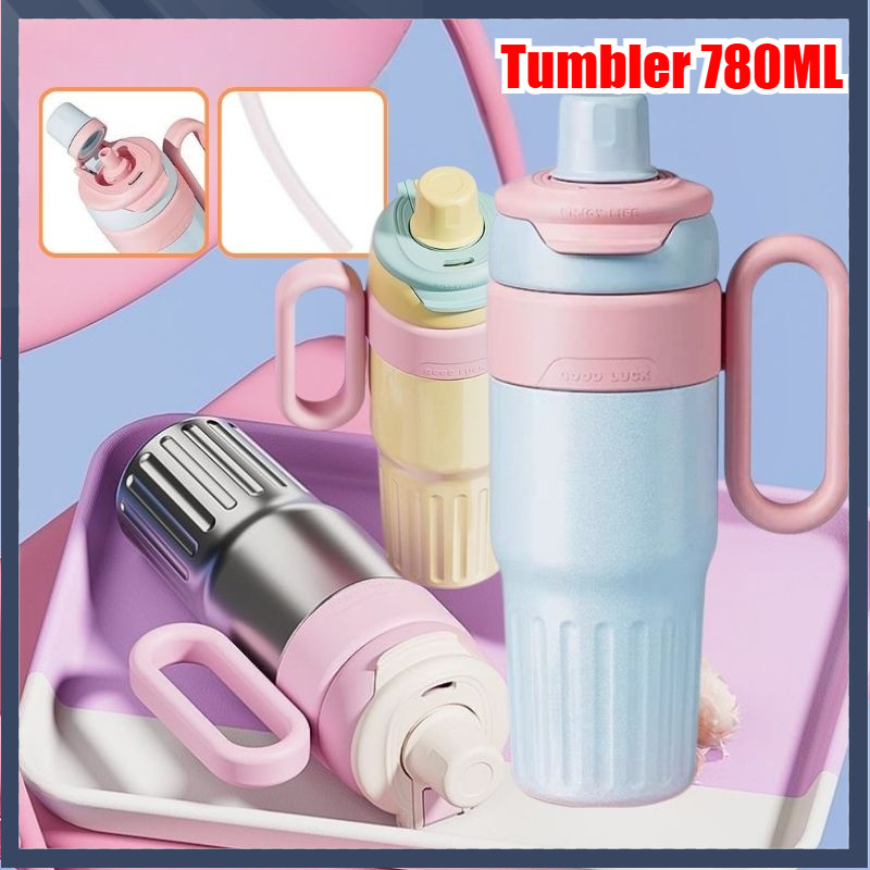 Jual 【COD】Tumbler Dinding Ganda Tahan Panas Dingin 780ML 2 Cara Minum Stainless SUS 316 Tumbler ...