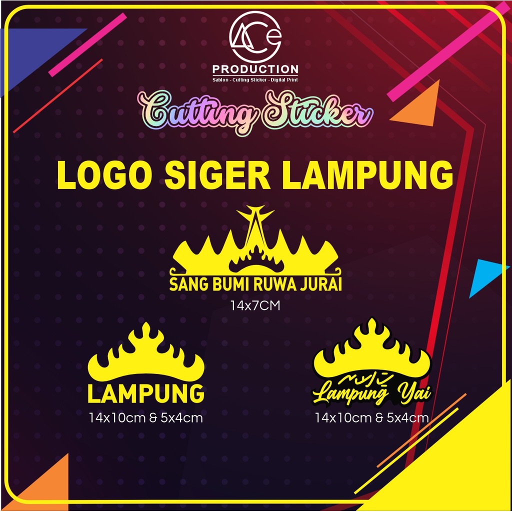 Jual STIKER CUTTING SIGER LAMPUNG STICKER LOGO LAMPUNG STIKER SIGER ...