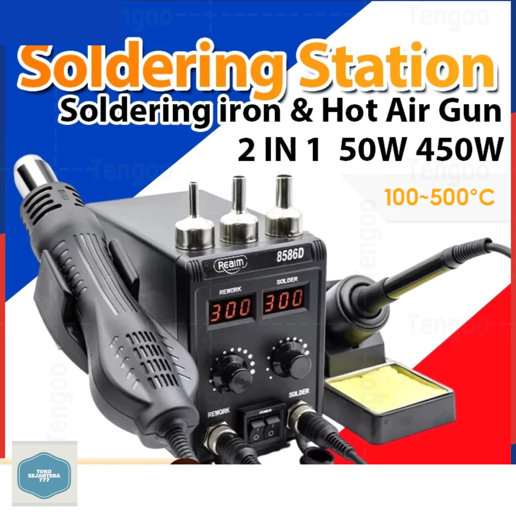 Jual Hot Air Solder Blower - 450W Phone Repair Digital Display 2 in 1 ...
