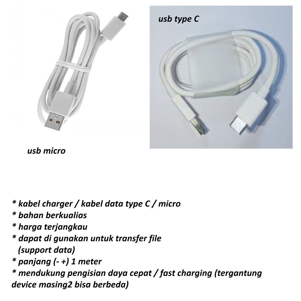 Jual usb C & micro kabel charger oppo A73 2017 A73t (CPH1723/CPH1727 ...