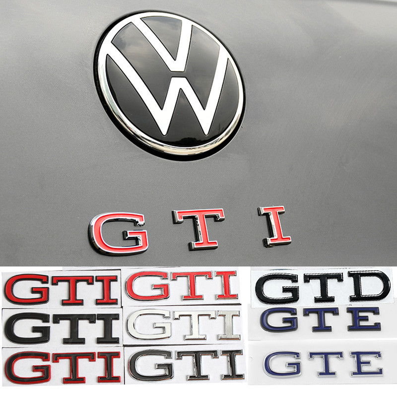 Jual GTI GTD GTE Golf Logo Car Trunk Emblem Sticker Accessories For ...