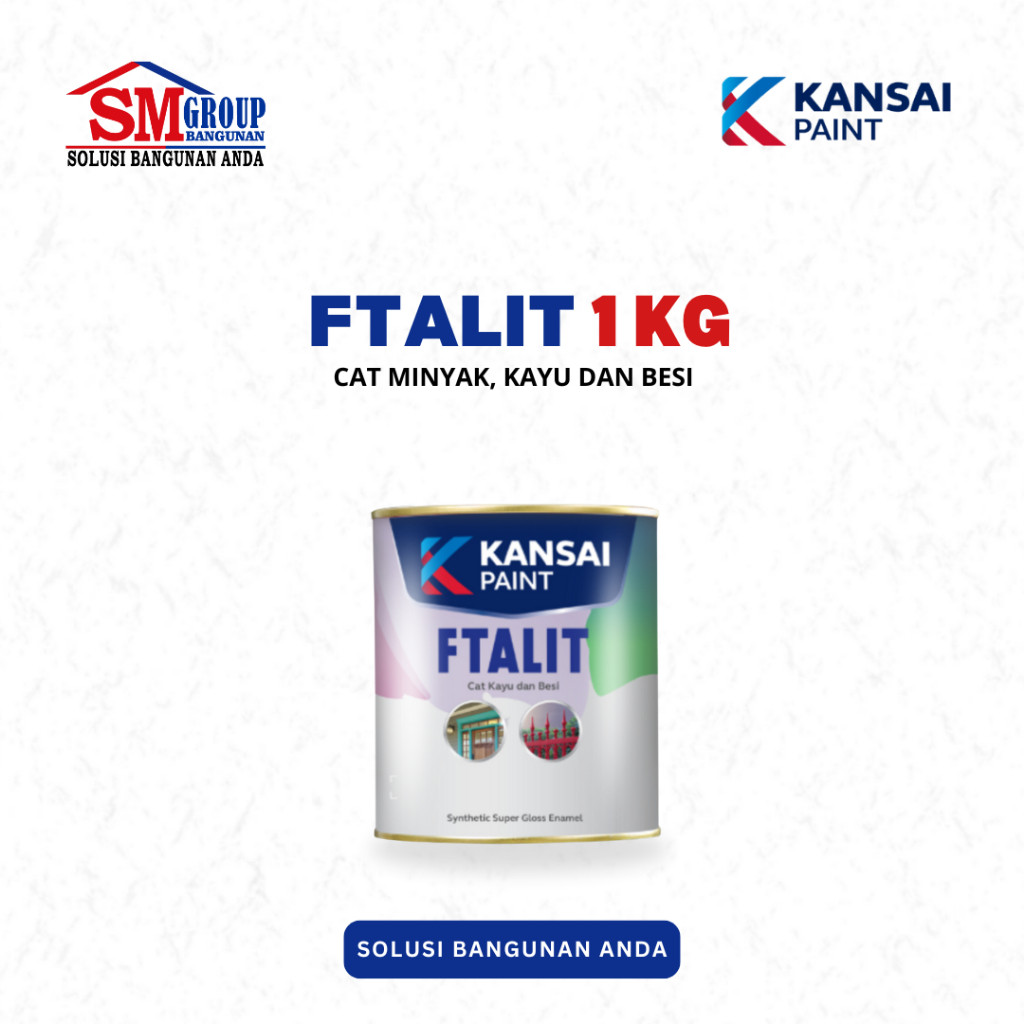 Jual Cat FTALIT KANSAI PAINT | Cat Minyak, Kayu Dan Besi Ftalit 1 KG ...
