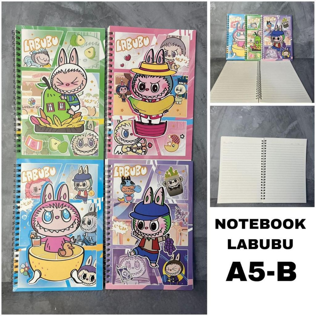 Jual (GTT) Notebook LABUBU A5B / Buku Labubu Buku Tulis Spiral Labubu ...